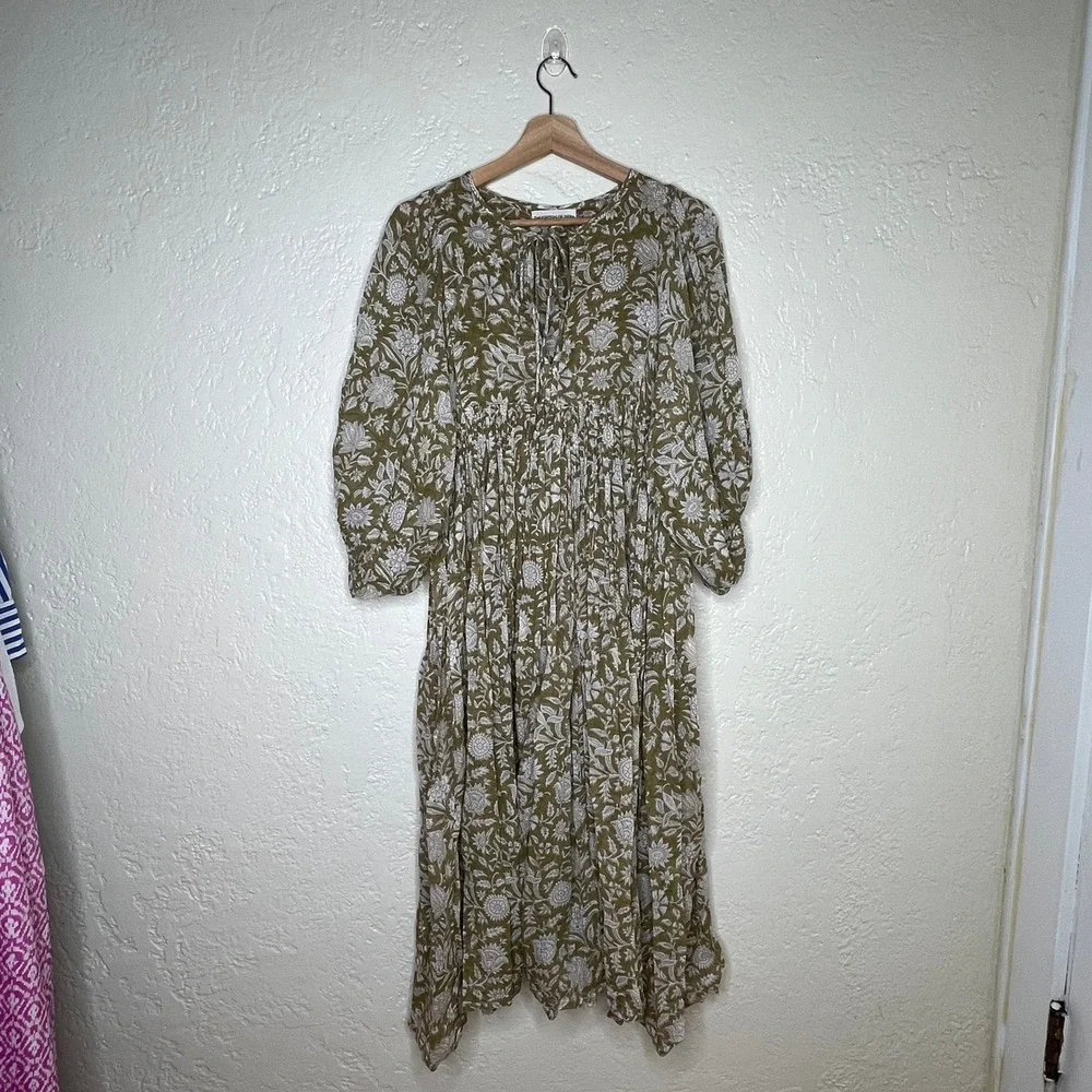 Daughters of India | Dresses | Daughters Of India Kyra Dress Olive ...